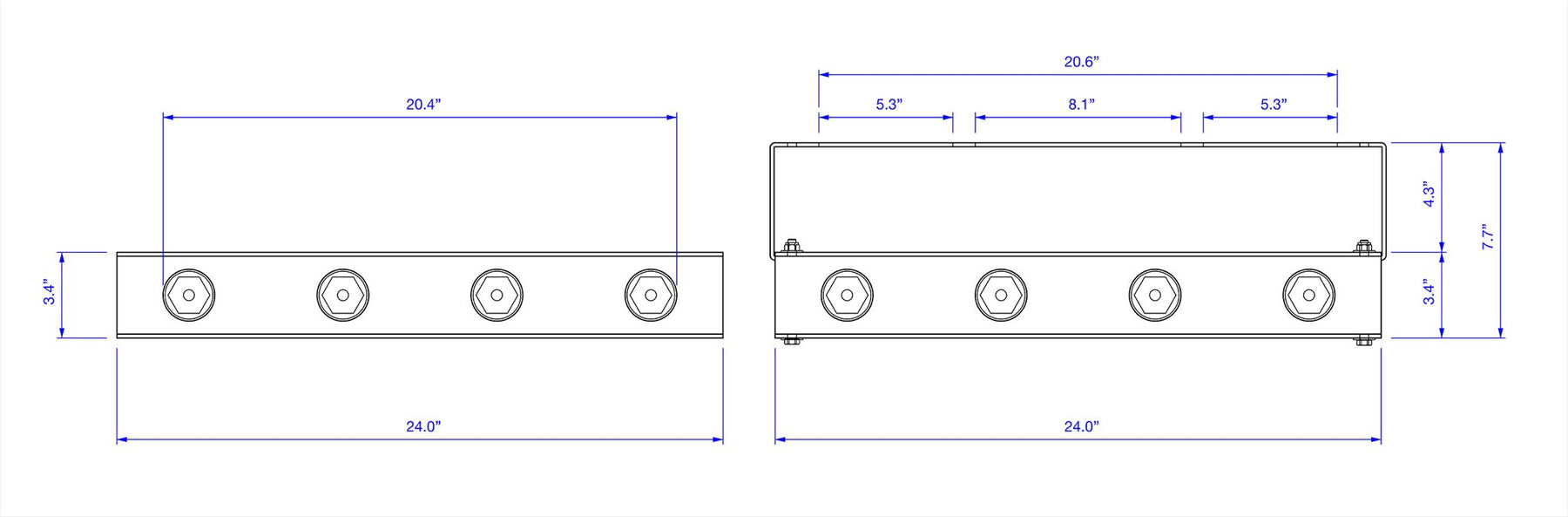 Rack Mounted/Wall Mounted Hex Port Storage